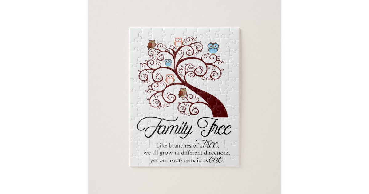 Unique Family Tree Design Jigsaw Puzzle | Zazzle