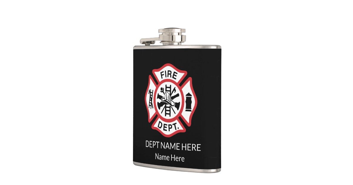 Unique Firefighter Gifts, Maltese Cross Flask | Zazzle
