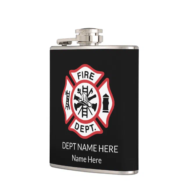 Unique Firefighter Gifts, Maltese Cross Flask | Zazzle