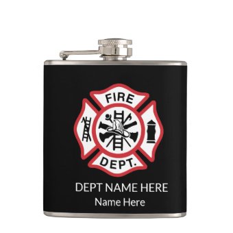 Unique Firefighter Gifts, Maltese Cross Flask | Zazzle