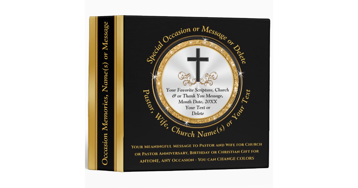 Unique Gifts for Pastors, Christian Photo Album, 3 Ring Binder | Zazzle