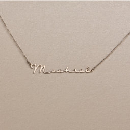 Unique Gold or Silver Name Chain Necklace | Zazzle