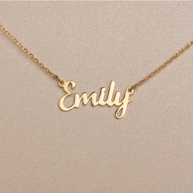 Unique Gold or Silver Name Chain Necklace | Zazzle