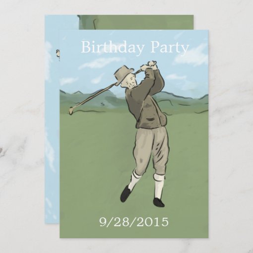 Unique Golf Art invitations | Zazzle