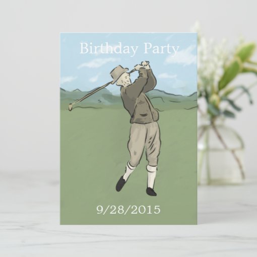 Unique Golf Art invitations | Zazzle