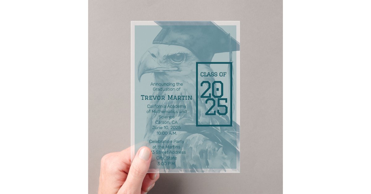 Unique Graduation Announcement Acrylic Invitation | Zazzle