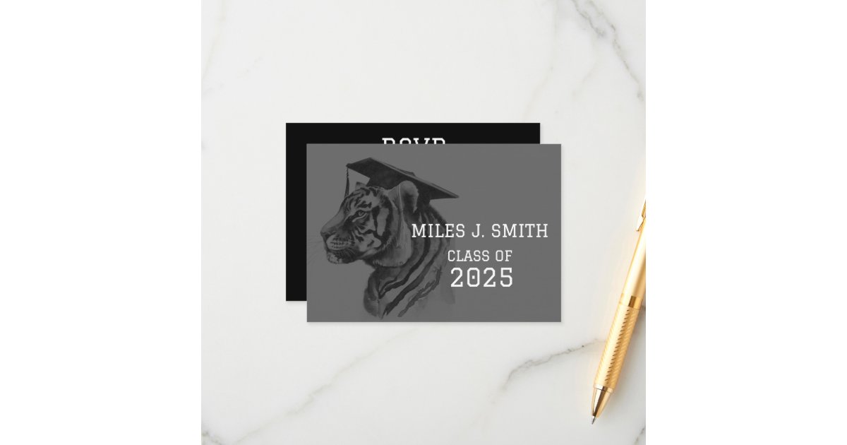 Unique Graduation RSVP Enclosure Card with QR Code | Zazzle