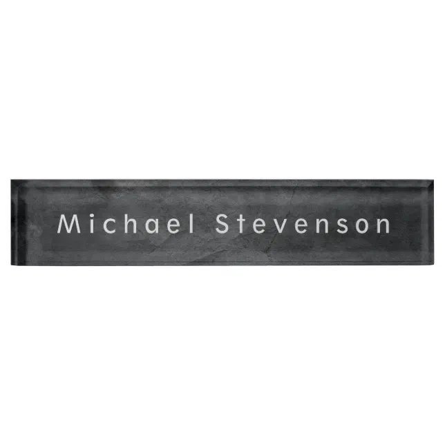 Unique Grey Elegant Modern Minimalist Design Name Plate | Zazzle