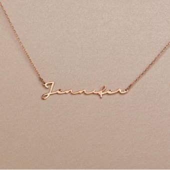 Unique Handmade Gold Name Chain Necklace | Zazzle