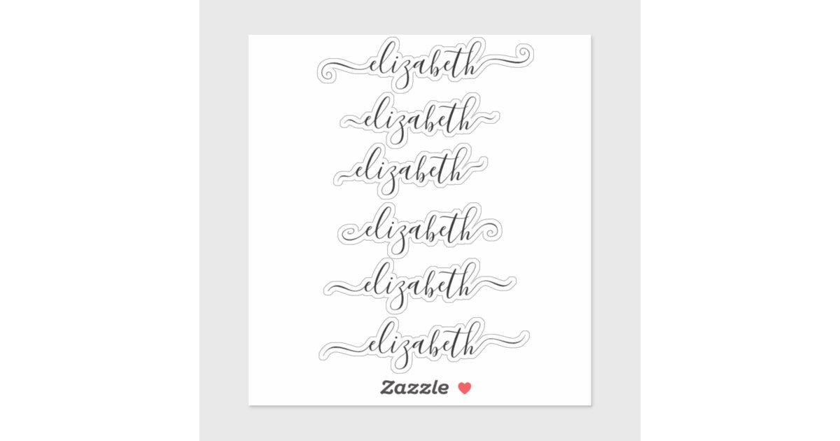 Unique Handwritten Calligraphy Name Script Modern Sticker | Zazzle