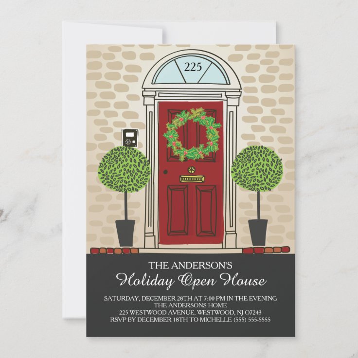 Unique Holiday Open House Party Invitation | Zazzle