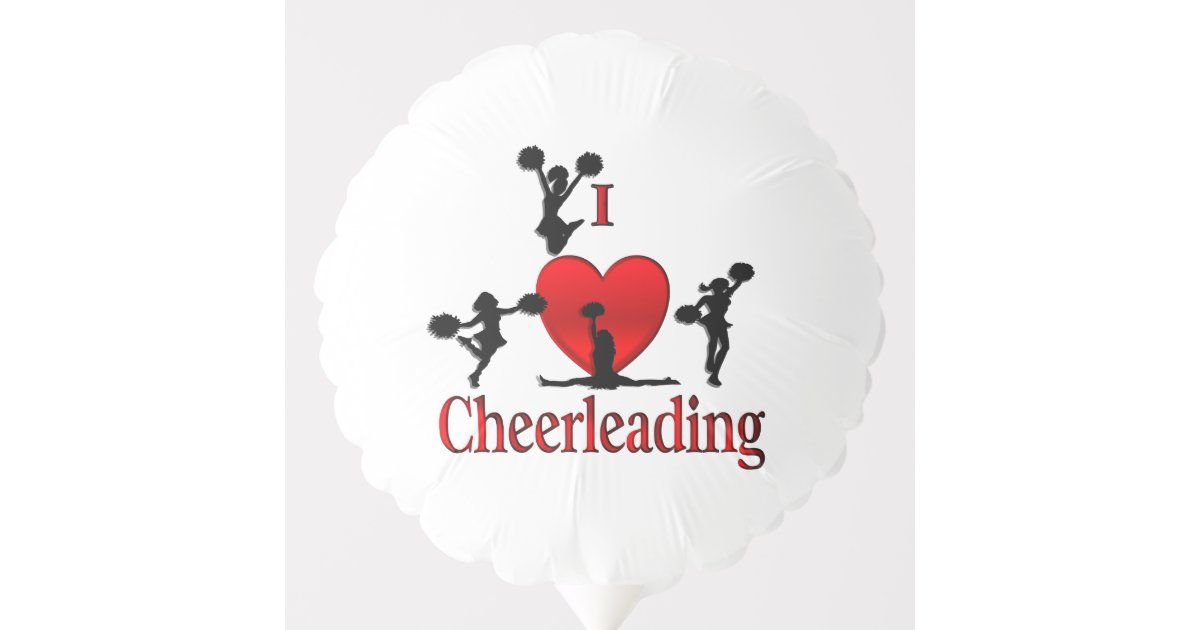 Unique I Heart Cheerleading Balloon | Zazzle