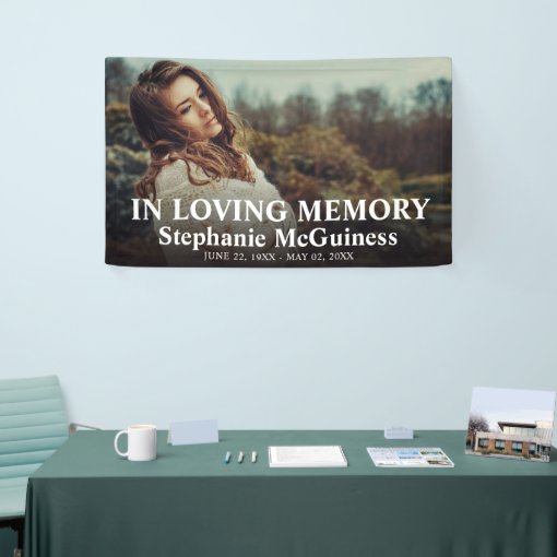 Unique In Loving Memory Photo Banner | Zazzle