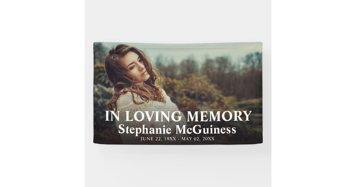Unique In Loving Memory Photo Banner | Zazzle
