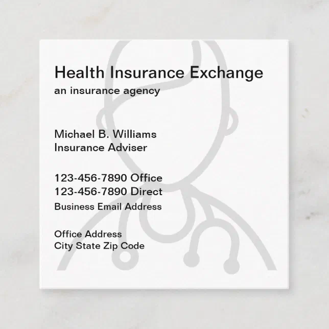 Unique Insurance Agent Square Business Card | Zazzle