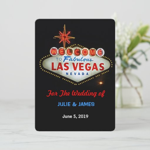 Unique Las Vegas Wedding Formal Invitation | Zazzle