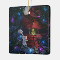 Unique Masonic Christmas Ceramic Ornament | Zazzle