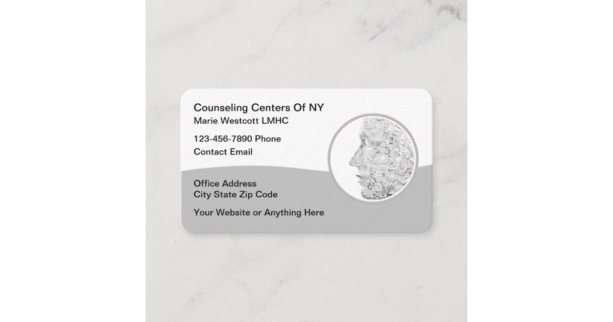 Unique Mental Health Counselor Psychotherapy Business Card | Zazzle