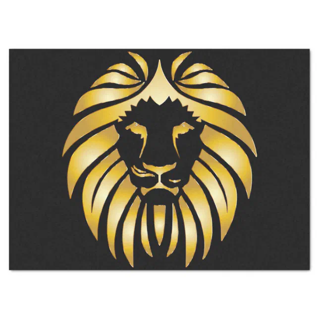 Unique Metal Lions Head Design Decoupage Tissue Paper | Zazzle