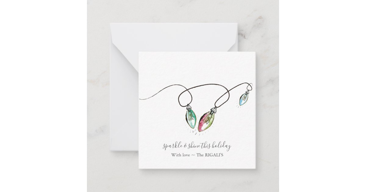 Unique Mini Christmas Gift Tags with Envelopes Note Card | Zazzle