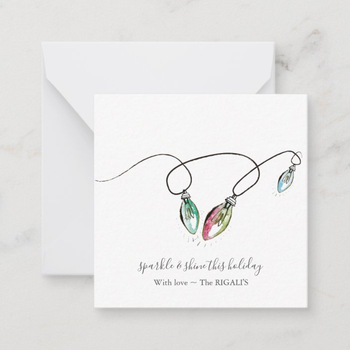 Unique Mini Christmas Gift Tags with Envelopes Note Card | Zazzle.com