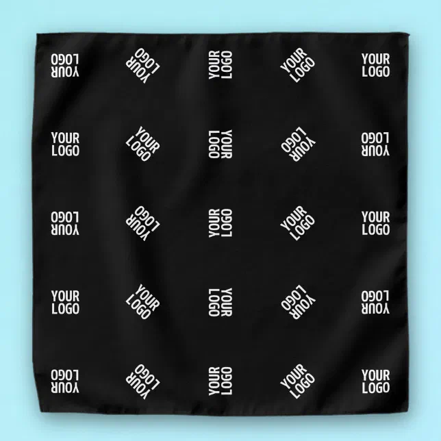 Unique Modern Logo Pattern Template | Black Bandana | Zazzle