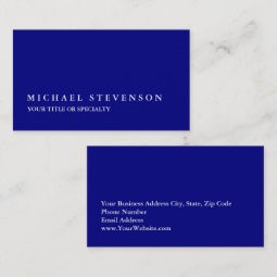 Unique Modern Navy Blue Business Card | Zazzle
