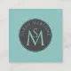 Unique Monogram Blue Green Calling Card | Zazzle