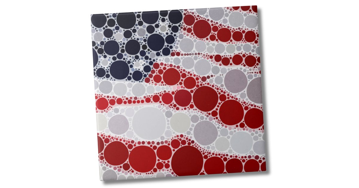 Unique Patriotic American Flag Ceramic Tile | Zazzle
