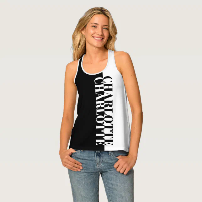 Unique Personalized Two-Tone Tank Top | Zazzle