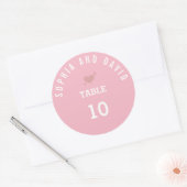 Unique Pink Round Table Number Classic Round Sticker | Zazzle