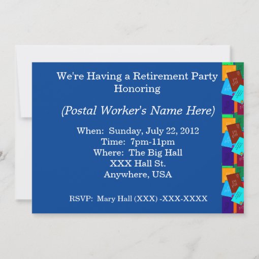Unique POSTAL WORKER Retirement Invitations II | Zazzle