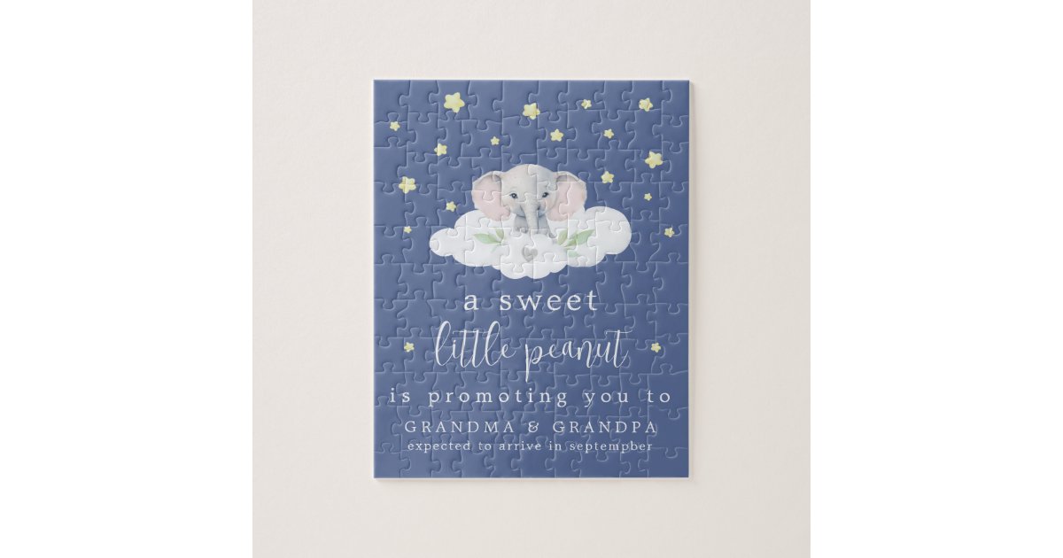 Unique Pregnancy Announcement Puzzle Blue | Zazzle