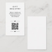 Unique QR Code Gift Registry Card Insert | Zazzle