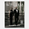 Unique QR code magazine cover photo wedding Foam Board | Zazzle
