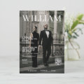 Unique QR code magazine cover photo wedding Invitation | Zazzle