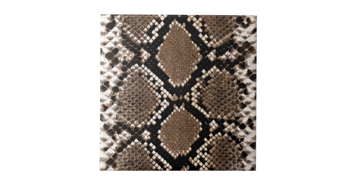 Unique Rattlesnake Skin Custom Ceramic Tile | Zazzle