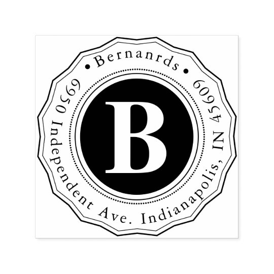 Unique Round Design Family Name Self-inking Stamp | Zazzle.com