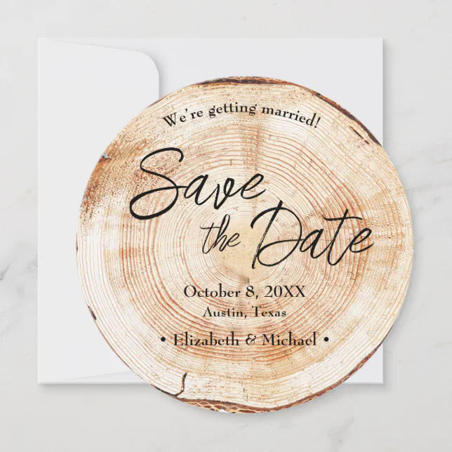 Unique Rustic wedding Custom Engagement photo Invitation | Zazzle