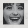 Unique Singer Model Performer Photo Headshot Square Business Card | Zazzle