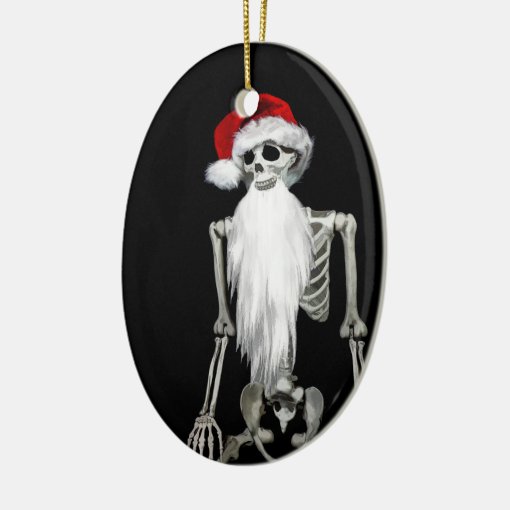 Unique skeleton Santa Christmas ornament | Zazzle
