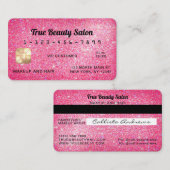 Unique Sparkly Neon Pink Glitter Credit Card | Zazzle