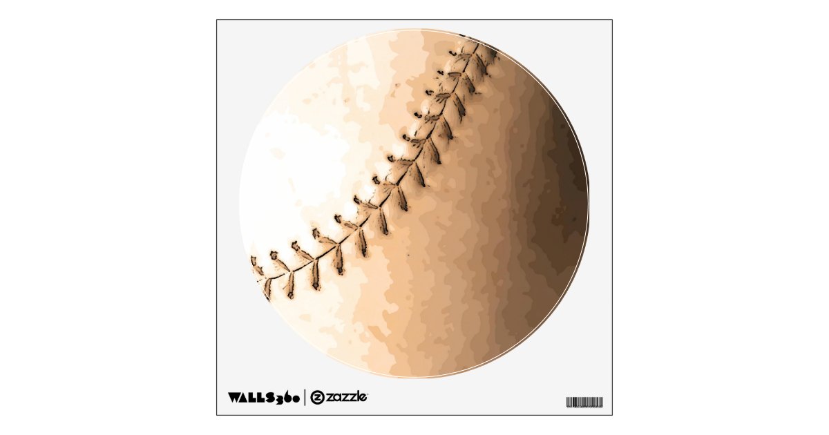 Unique Special Pop Art Baseball Circle Wall Decal | Zazzle