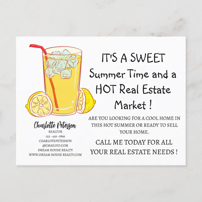Unique Summer Real Estate Marketing Promotional Postcard | Zazzle