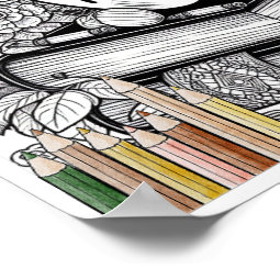 Unique Teacher Gift Coloring Poster Printable | Zazzle