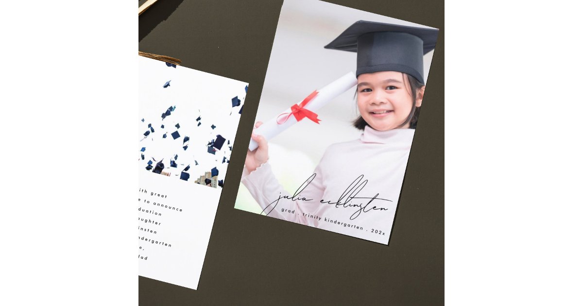 Unique Template Photo Kindergarten Graduation Card | Zazzle
