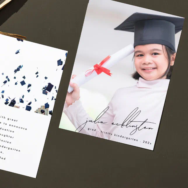 Unique Template Photo Kindergarten Graduation Card | Zazzle