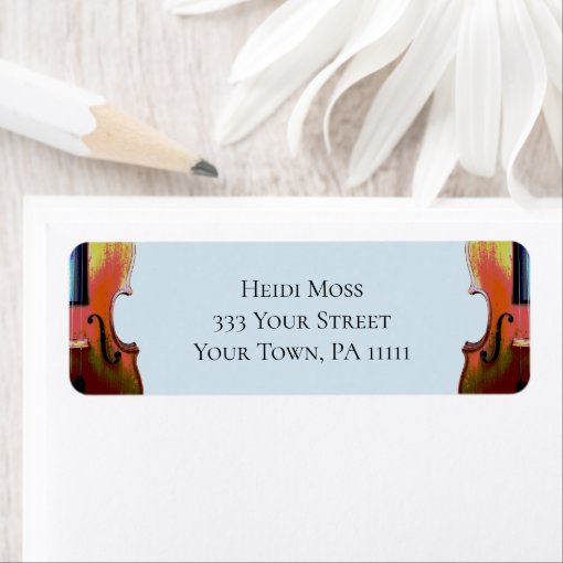 Unique Violin Classical Music Label | Zazzle
