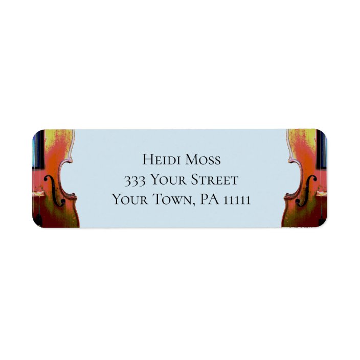 Unique Violin Classical Music Label | Zazzle.com