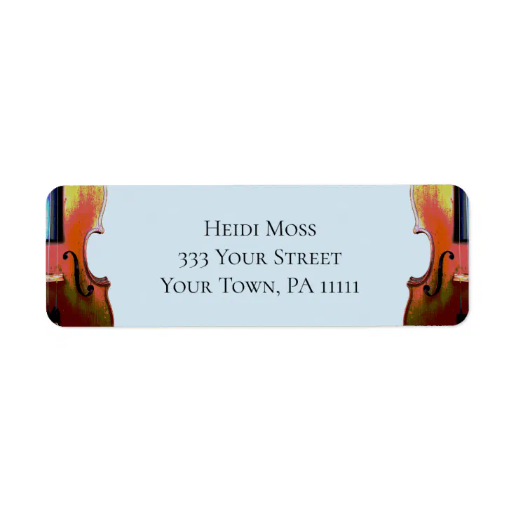 Unique Violin Classical Music Label | Zazzle
